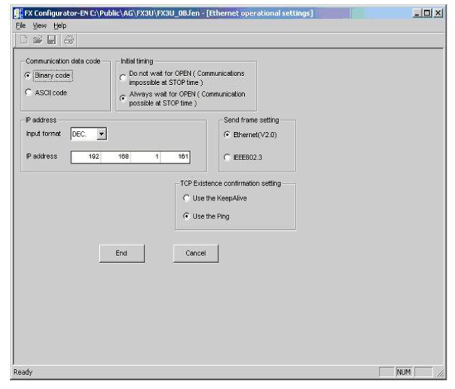 配置 FX3U ENET 连接